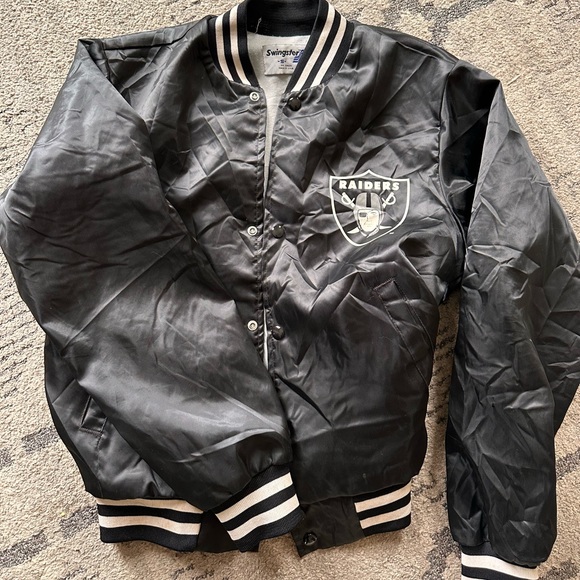 NFL | Jackets & Coats | Vintage Nfl Oakland Raiders Swingster Satin ...